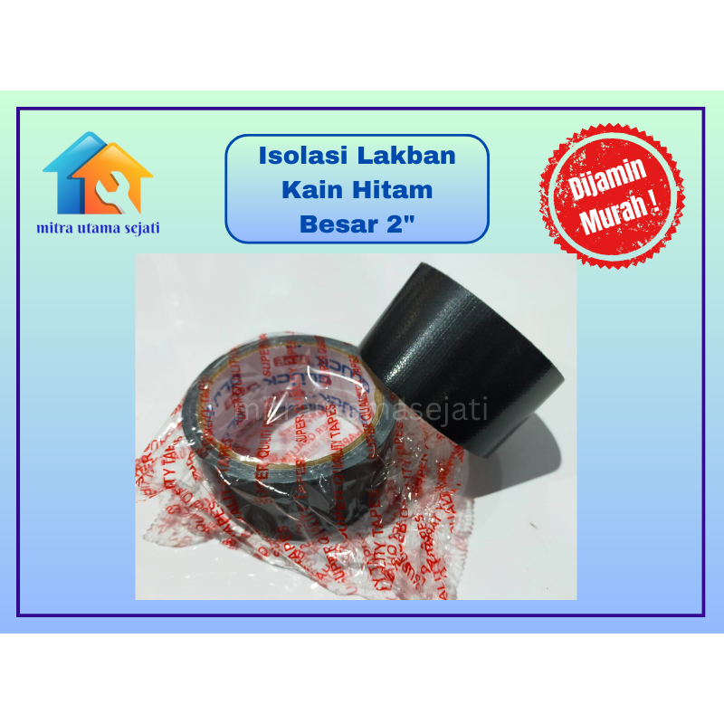 Jual SELOTIP ISOLASI LAKBAN KAIN JILID HITAM CLOTH TAPE HITAM BESAR 2 ...