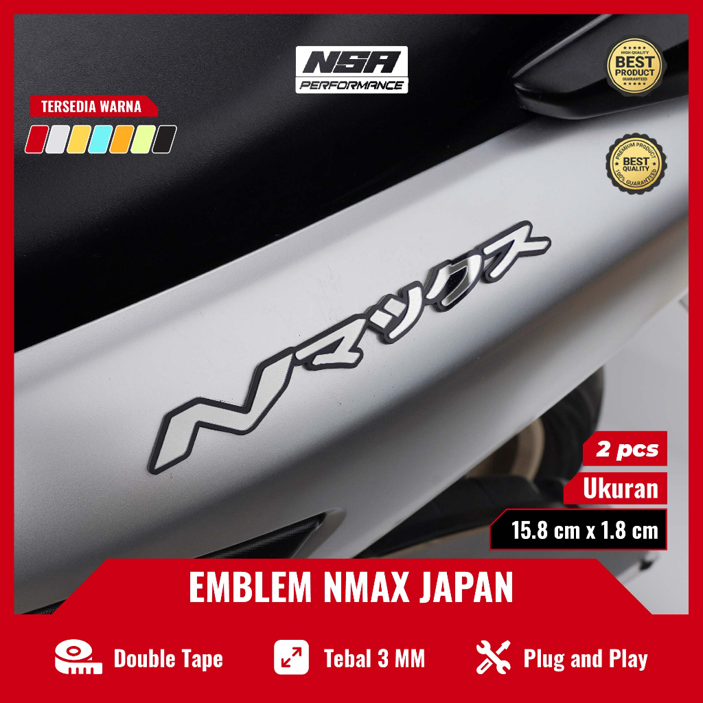 Jual NSA EMBLEM NMAX 3D LOGO NMAX JEPANG 2PCS EMBLEM MOTOR STICKER ...