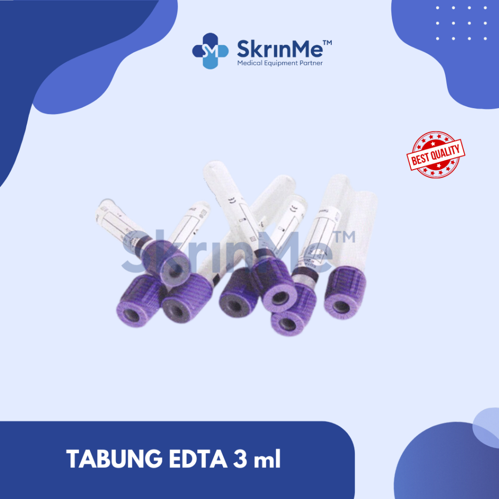 Jual Tabung EDTA 3 ml Glass / Tabung gelas - ORIGINAL | Shopee Indonesia