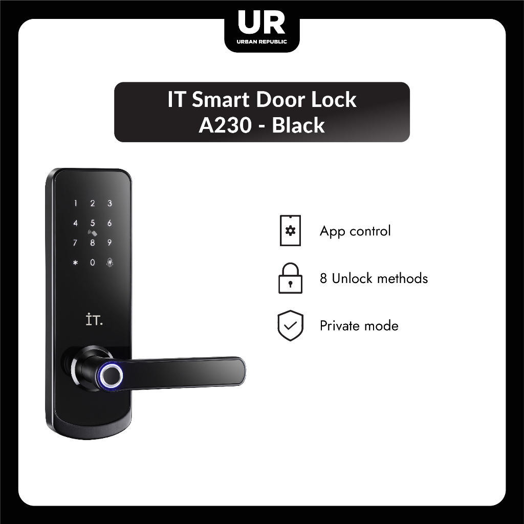Jual IT Smart Door Lock A230 - Handle Wifi Fingerprint RFID NFC IP55 ...
