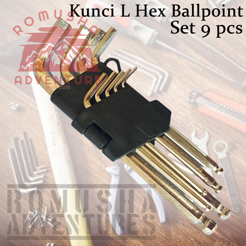 Jual Tools Kunci L Hex Key Wrench Metal Hexagonal Screwdriver 9 PCS ...
