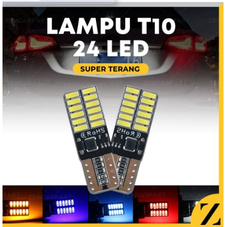 Jual LAMPU LED SEIN SENJA PLAT T10 LED 4014 24 MATA CANBUS MOTOR MOBIL ...
