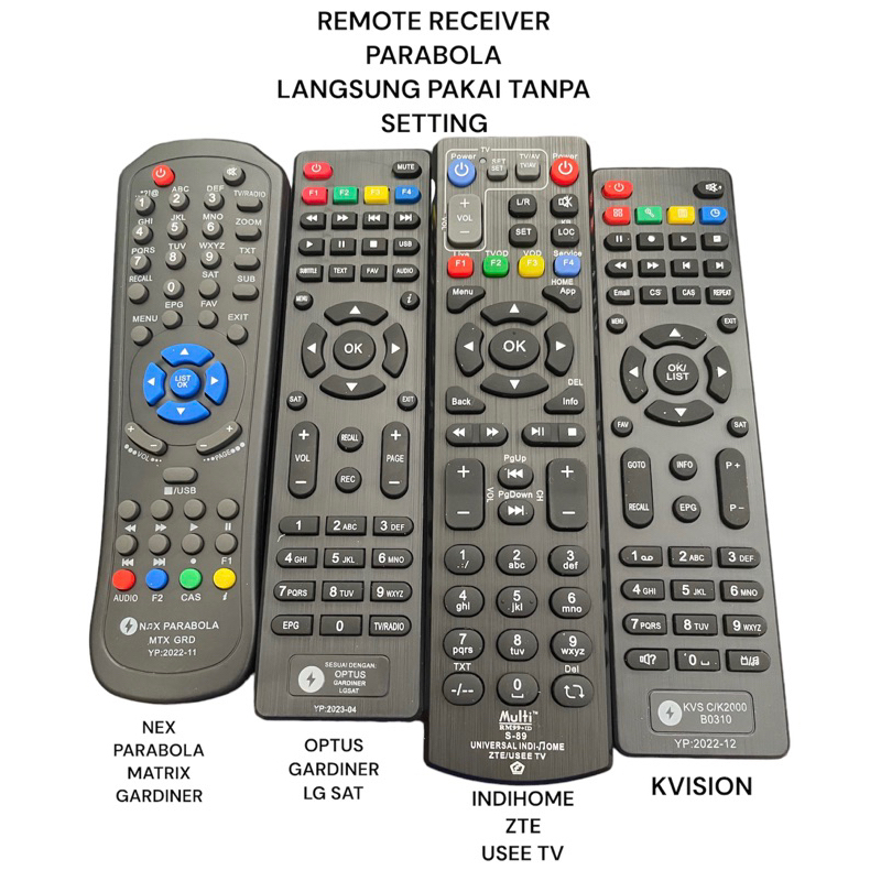 Jual REMOTE RECEIVER PARABOLA TV KABEL LANGSUNG PAKAI TANPA SETTING ...