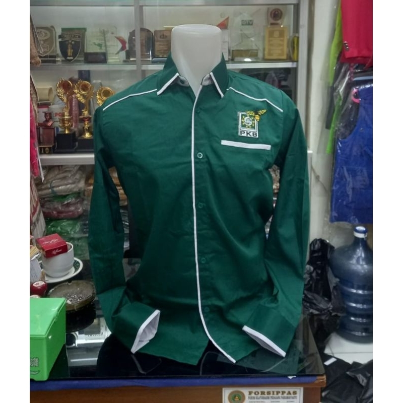 Jual baju kemeja PKB / partai PKB hijau.panjang | Shopee Indonesia