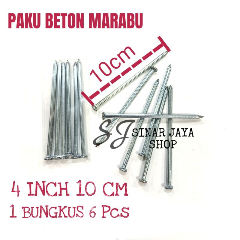 Jual PAKU BETON MARABU 4 Inch 10cm isi 6Pcs | Shopee Indonesia