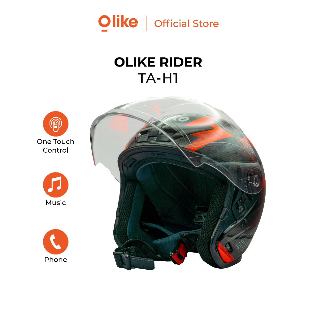 Jual OLIKE SMART HELM BLUETOOTH SPEAKER CALL MIC MAPS TOUCH CONTROL TA ...