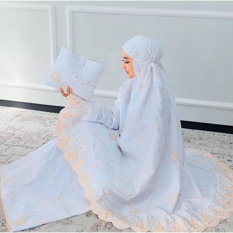 Jual Mukena Grasela Dewasa Exclusive Katun Premium Terbaru Full Bordir ...