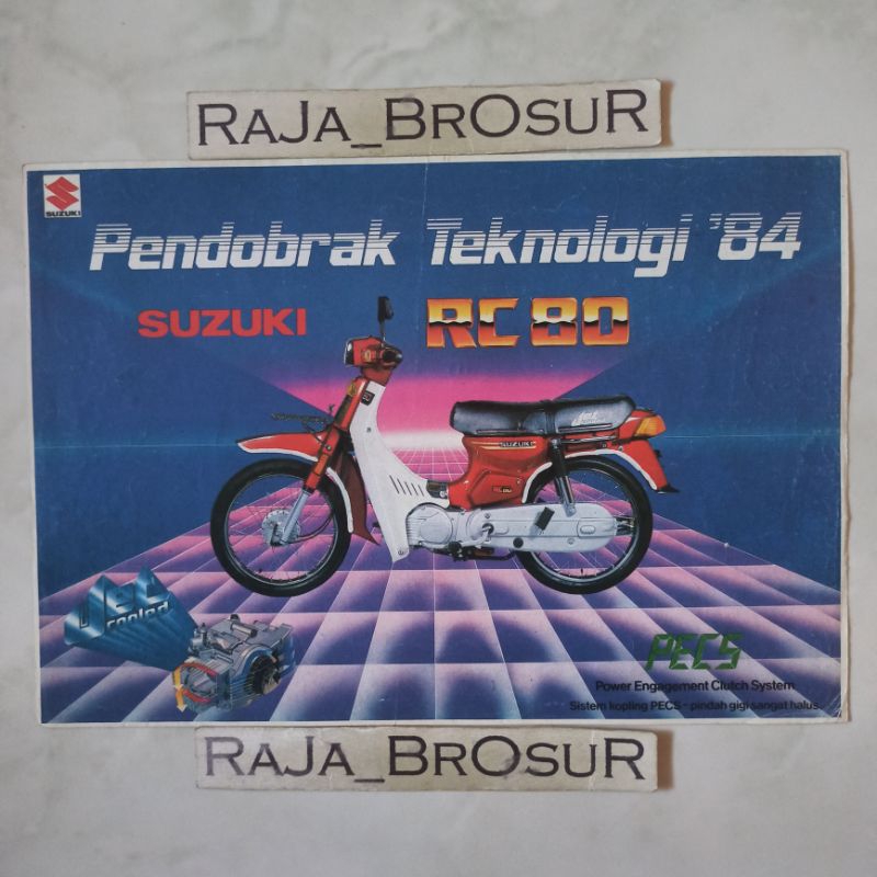 Jual Poster brosur katalog flyer jadul lawas Suzuki RC 80 RC80 1984 | Shopee Indonesia