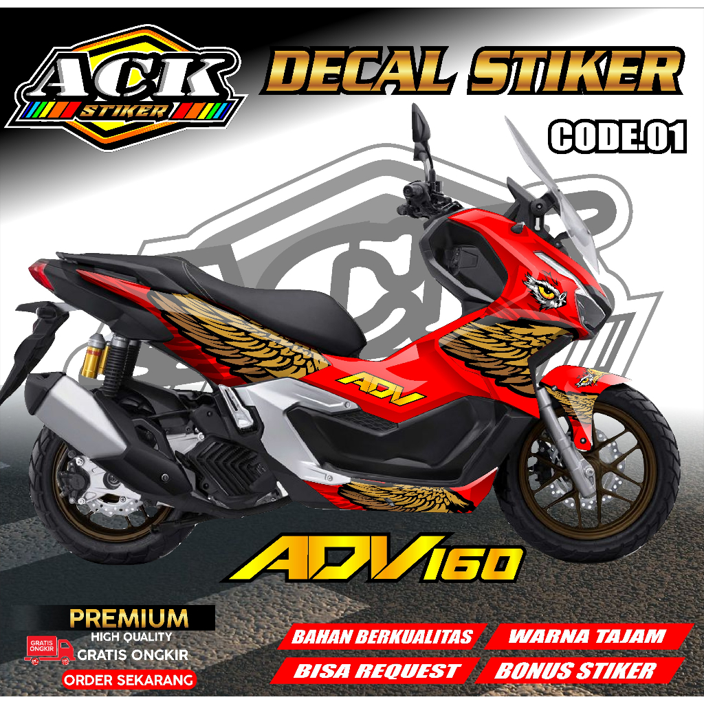 Jual Decal Sticker / Dekal Stiker Motor ADV 160 Tahun 2022 Full body ...
