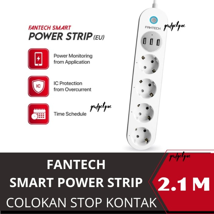 Jual Fantech smart life power strip colokan stop kontak wifi smart home saklar wifi stop kontak ...