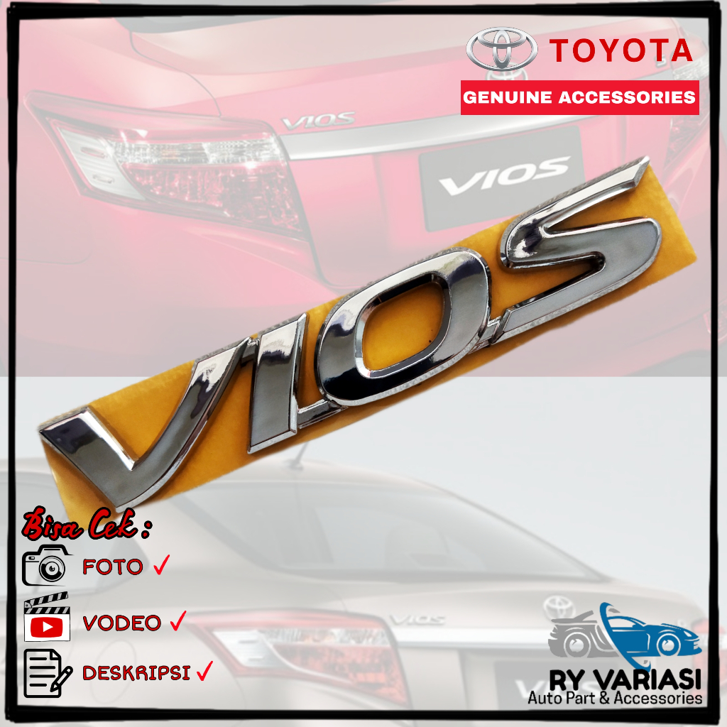 Jual Emblem VIOS Original/ Toyota VIOS Tipe G/S/ Emblem Bagasi TOYOTA ...