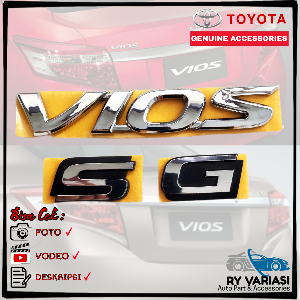 Jual Emblem VIOS Original/ Toyota VIOS Tipe G/S/ Emblem Bagasi TOYOTA ...