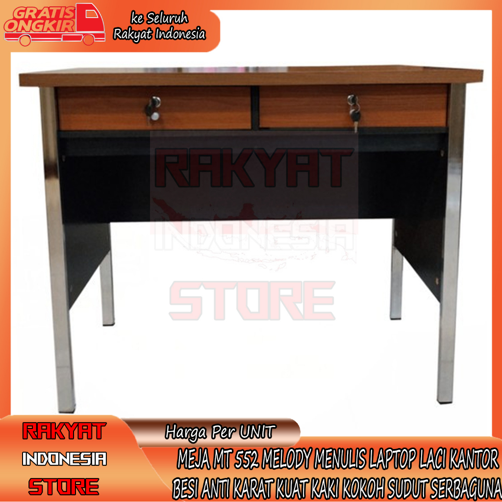 Jual [KARGO] MEJA MT 552 MELODY KANTOR KERJA LACI RAK KABINET TEMPAT ...