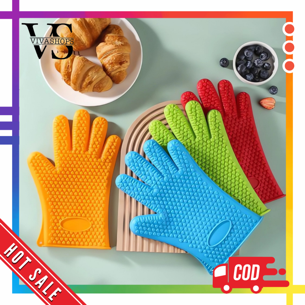 Jual Sarung Tangan Silikon Tahan Panas Glove Silicone Sarung Tangan ...