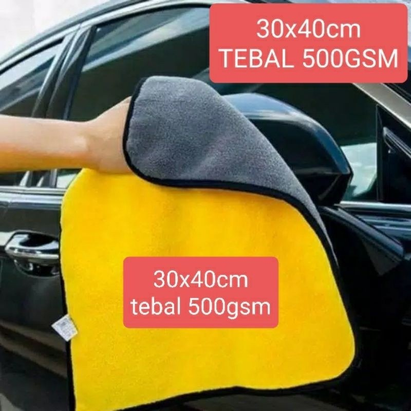 Jual Kain Lap Microfiber Tebal 2sisi Lap Mobil Motor Cleaning Cloth ...