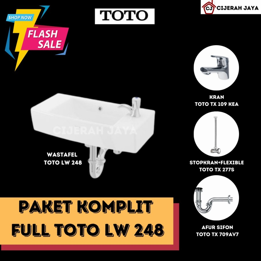 Jual PAKET WASTAFEL TOTO LW 248 JT1 + ALAT FULL TOTO / WASTAFEL TOTO LW 248 | Shopee Indonesia