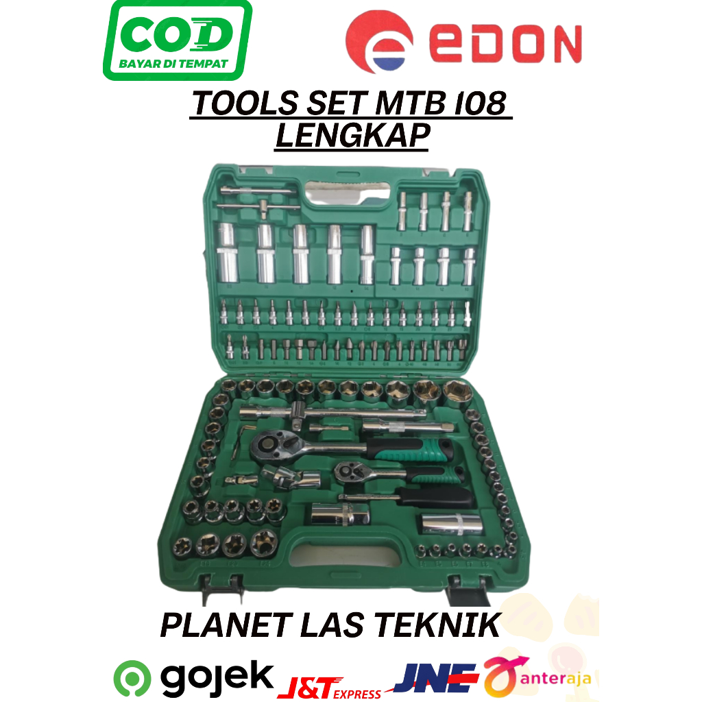 Jual Tool kit Set EDON 100 Kunci Set Alat Lengkap Kunci Shock TOOLS SET ...