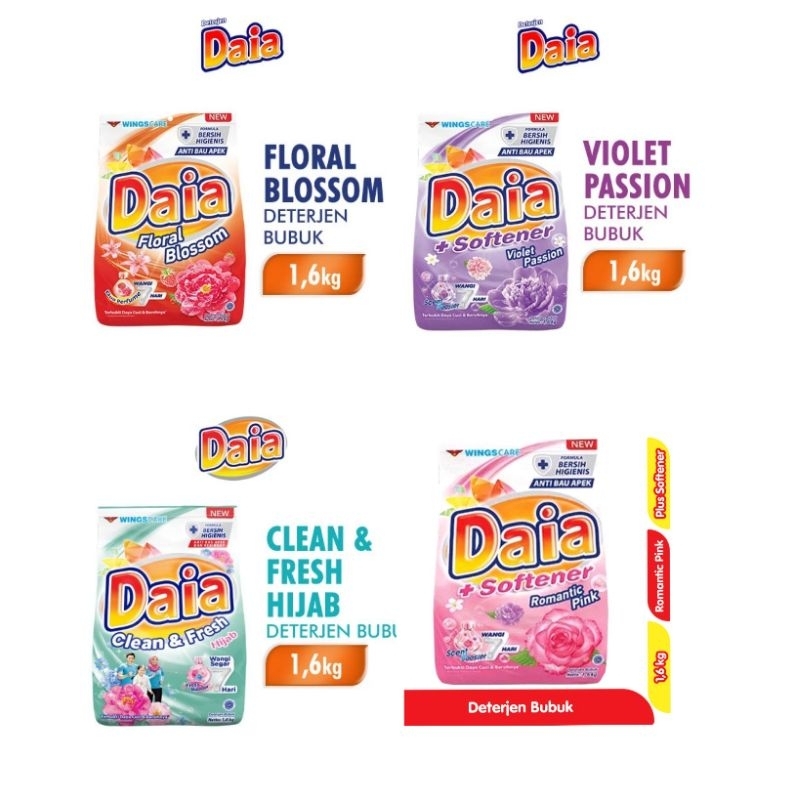 Jual Daia Detergent+Softener 1,6kg | Shopee Indonesia