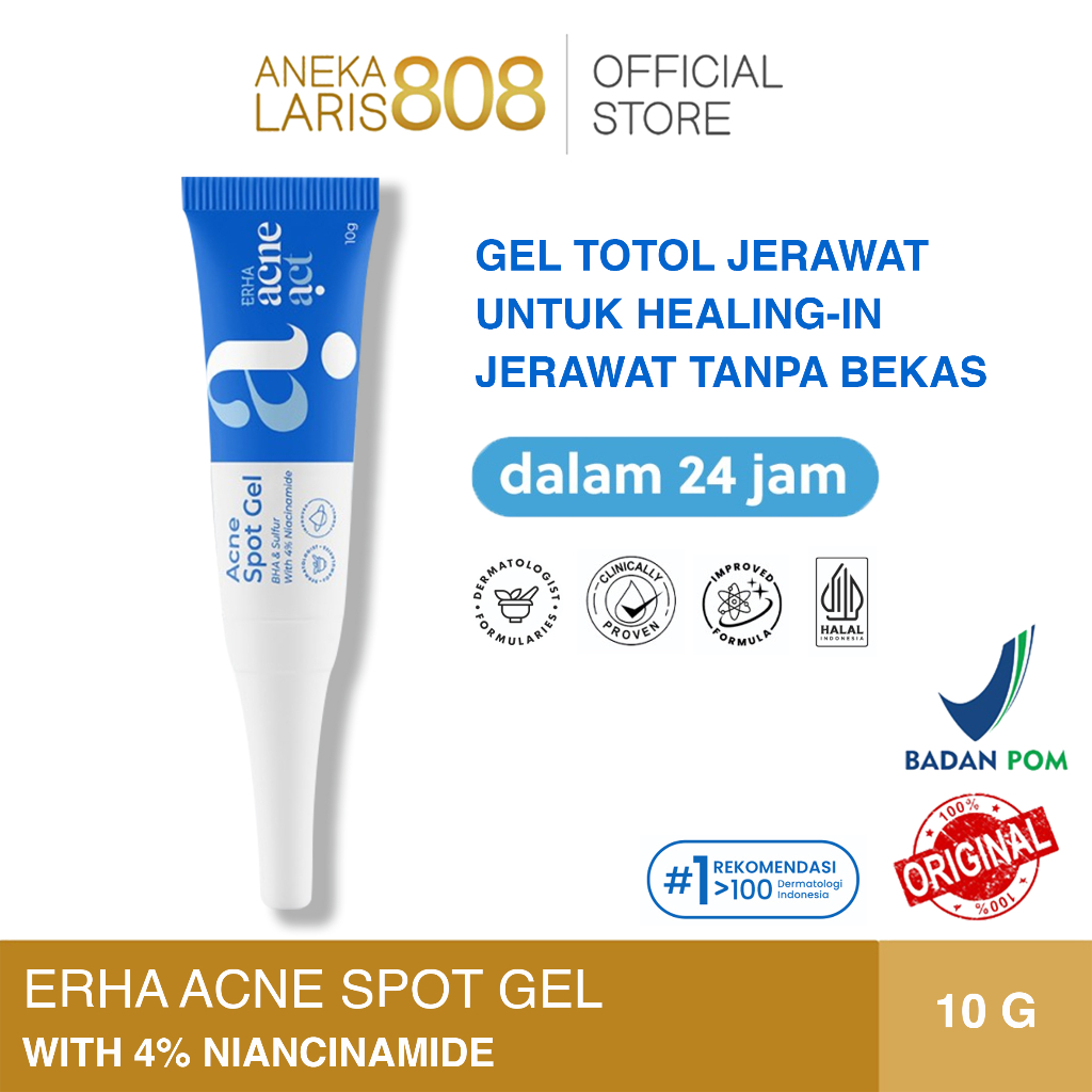 Jual Obat Totol Jerawat ERHA Acneact BHA & Sulphur Acne Spot Gel 10g ...