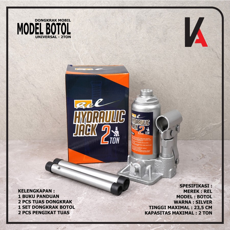 Jual Dongkrak Mobil Model Botol REL Hidrolik / Hydraulic Jack 2 Ton ...