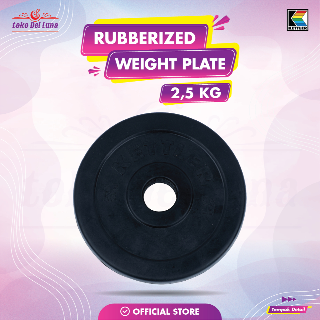 Jual KETTLER Rubber Weight Plate 5Kg/Pair ( 2 x 2.5 Kg ) | Shopee Indonesia