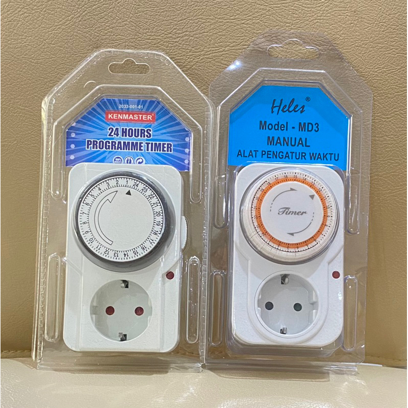 Jual Timer Stop Kontak Manual Analog 24 jam / Alat Program Waktu ...