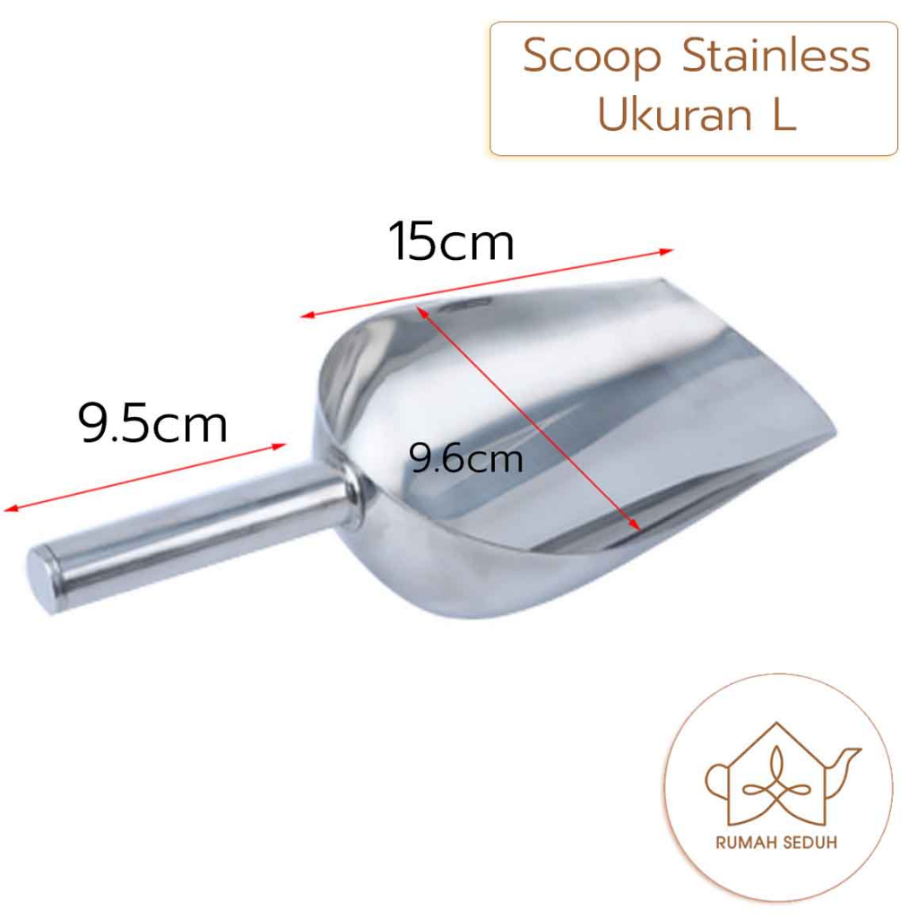 Jual Scoop Stainless Steel - Sendok Sekop Es Batu - Serokan Metalik ...