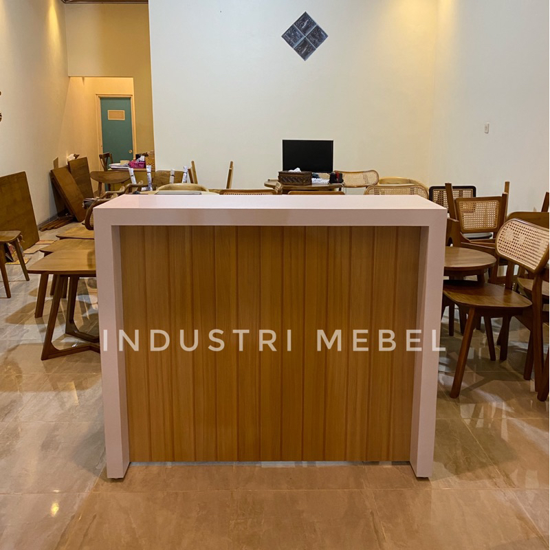 Jual Meja Bar Minimalis HPL Modern - Meja Cafe Bar Kasir - Meja Dapur ...