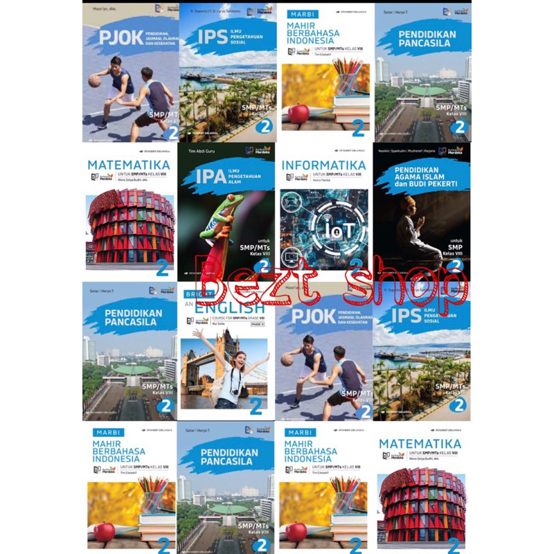 Jual Buku paket kelas VIII-8 SMP/MTS Kurikulum Merdeka - Erlangga | Shopee Indonesia