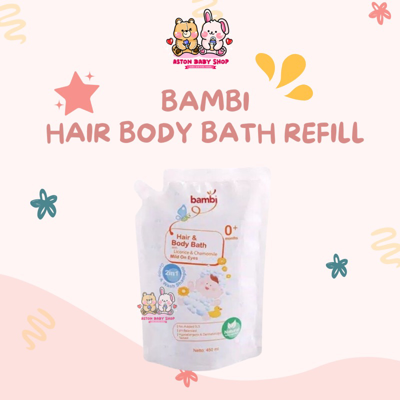 Jual Bambi Hair Body Bath 2in1 450 ml Sabun Mandi Bayi | Shopee Indonesia