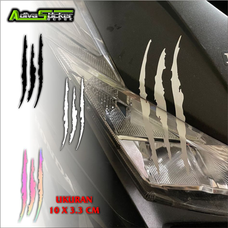 Jual Stiker Cakar Monster / Sticker Cakaran Monster pada Lampu Motor ...