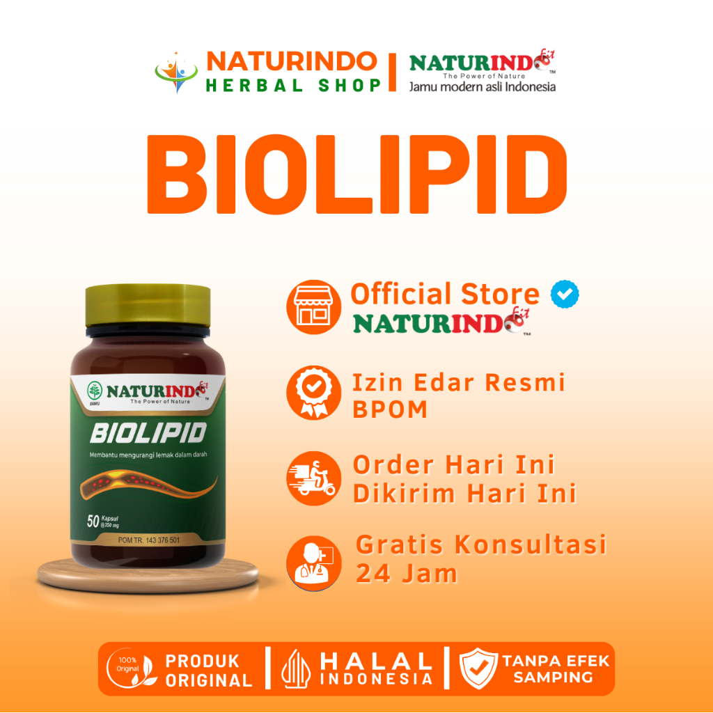 Jual Biolipid Herbal Naturindo Original Isi 50 Kapsul | Shopee Indonesia