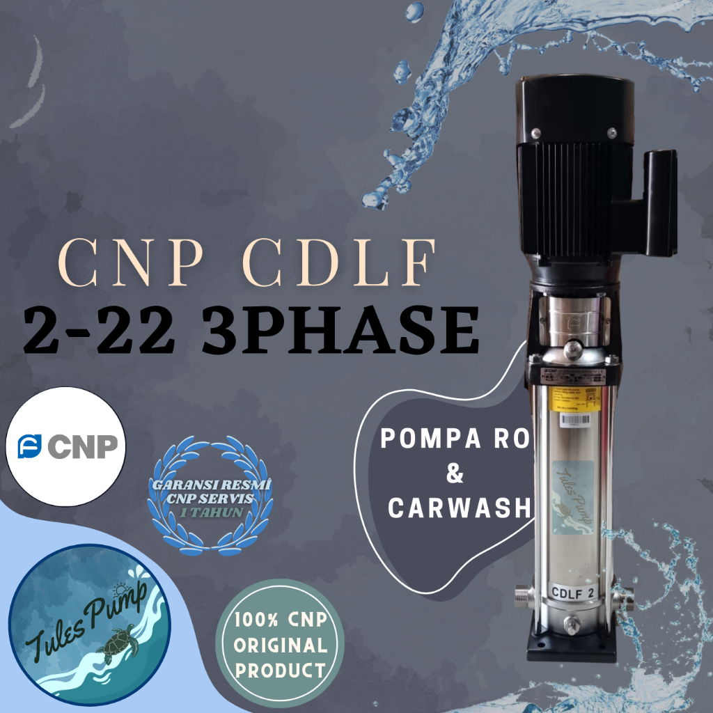 Jual POMPA RO/CARWASH CNP CDLF 2-22 3PHASE 380V DRAT 11/4INCH CNP CDLF2-22LBWSR 3HP | Shopee ...