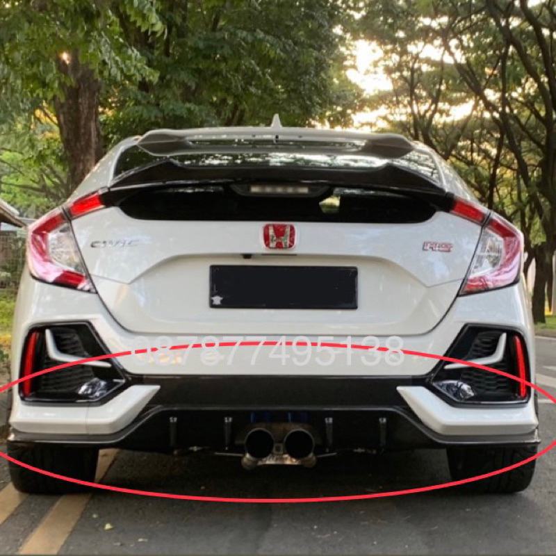 Jual Defuser Honda Civic turbo RS Hatchback FK Diffuser bemper belakang ...