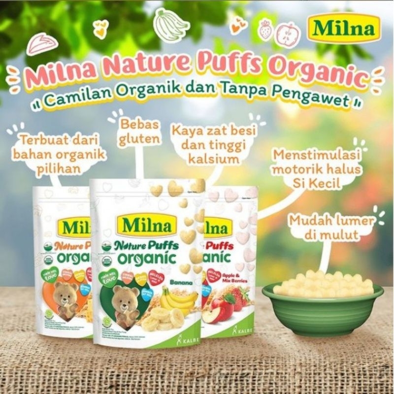 Jual Milna Natural Organic Puff (3 Varian Rasa) | Shopee Indonesia