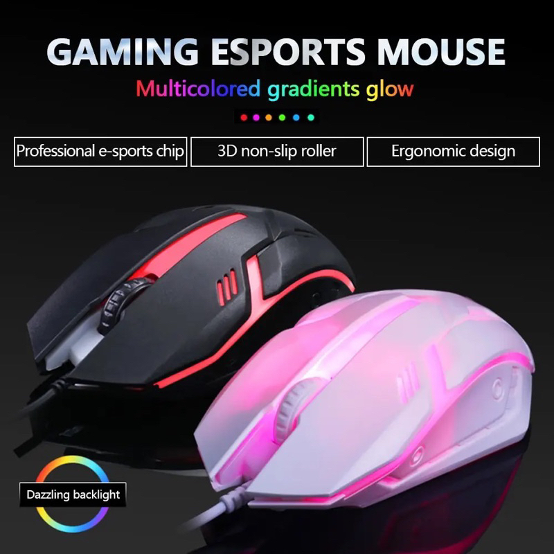 Jual UNIQUE MOUSE GAMING BACKLIGHT RGB WIRED MOUSE GAME LED RGB ...
