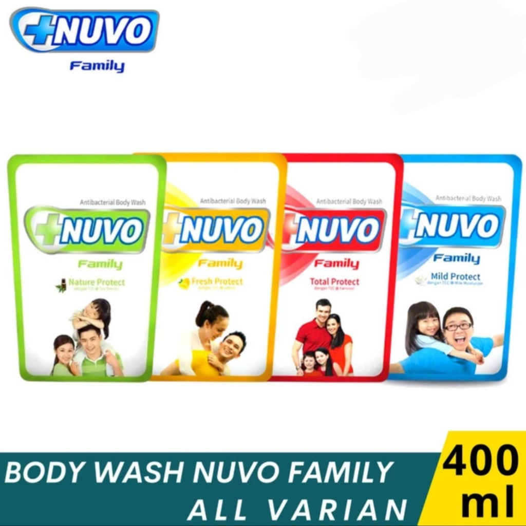Jual Nuvo Body Wash Total Protect-Sabun Mandi Cair 450 ml | Shopee ...
