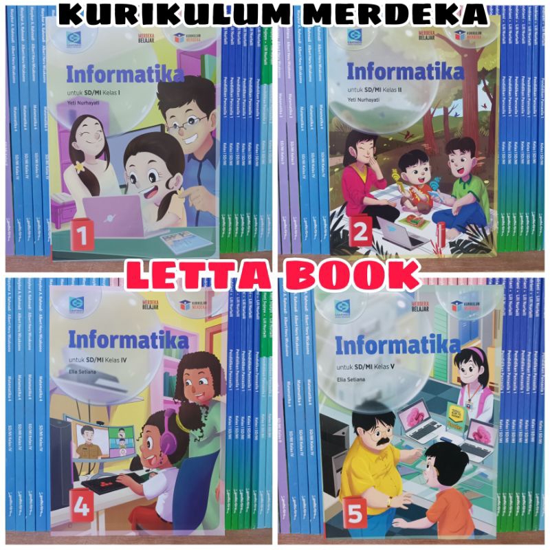 Jual BUKU INFORMATIKA KELAS 1 2 4 5 SD/MI GRAFINDO KURIKULUM MERDEKA | Shopee Indonesia