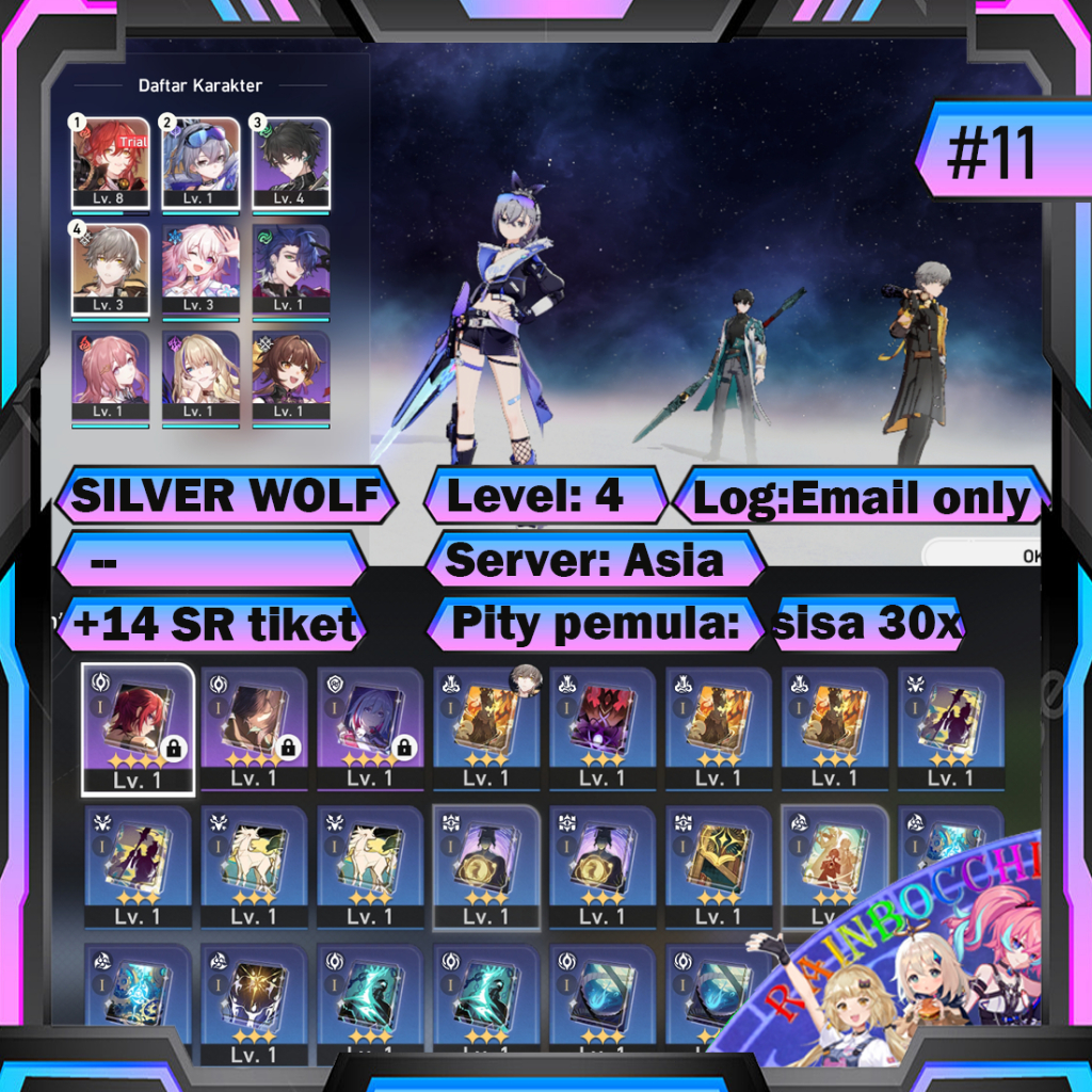 Jual HSR SILVER WOLF Akun Honkai Star Rail Starter / Mid | Shopee Indonesia