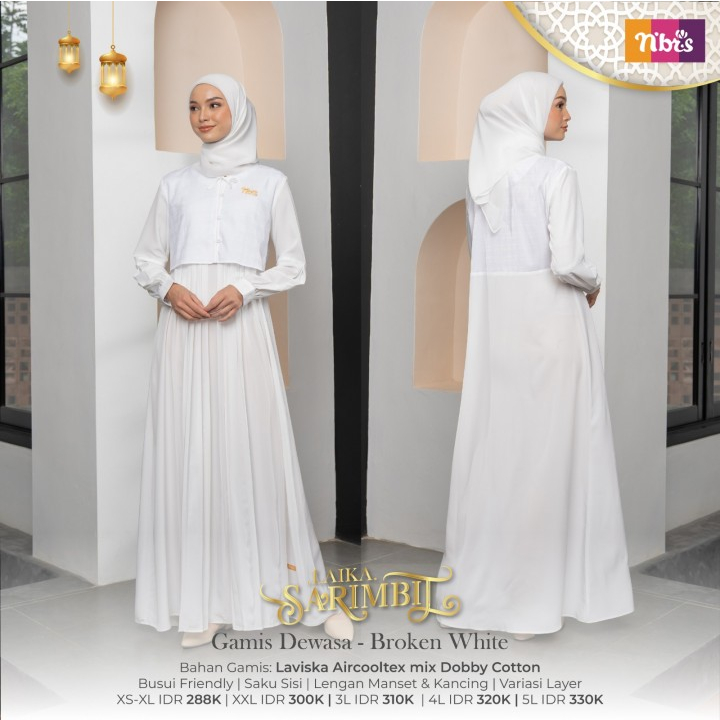Jual BAJU PUTIH GAMIS NIBRAS KATUN BEST SELLER TERBARU KATUN ADEM ...