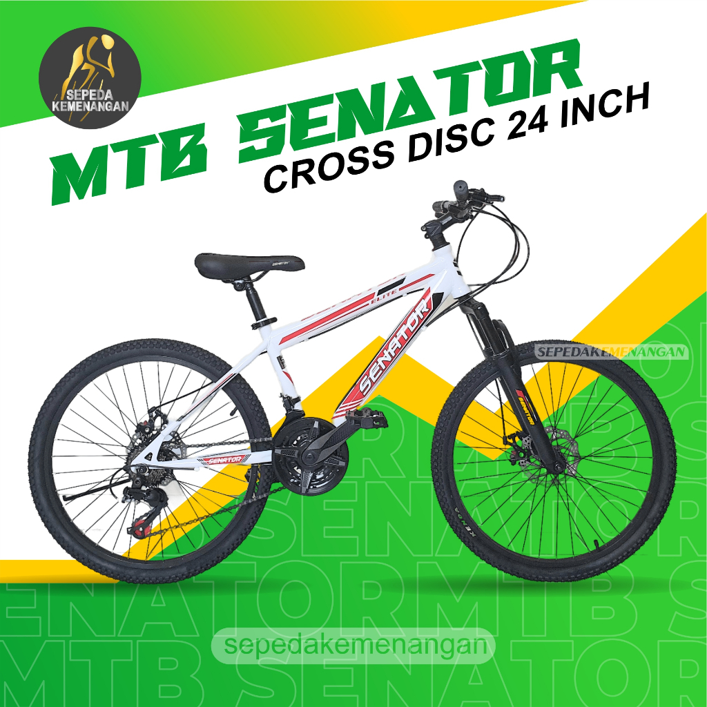 Jual SEPEDA GUNUNG MTB SENATOR CROSS COUNTRY DISC BRAKE 3 X 7 SPEED ...