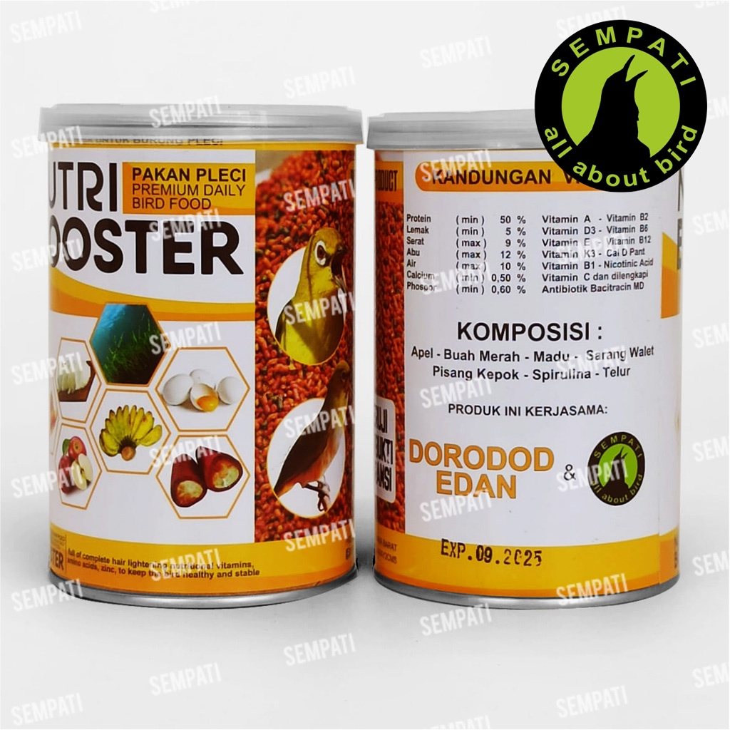 Jual Nutri Booster Dorodod Edan Premium Kaleng Pakan Harian Burung ...