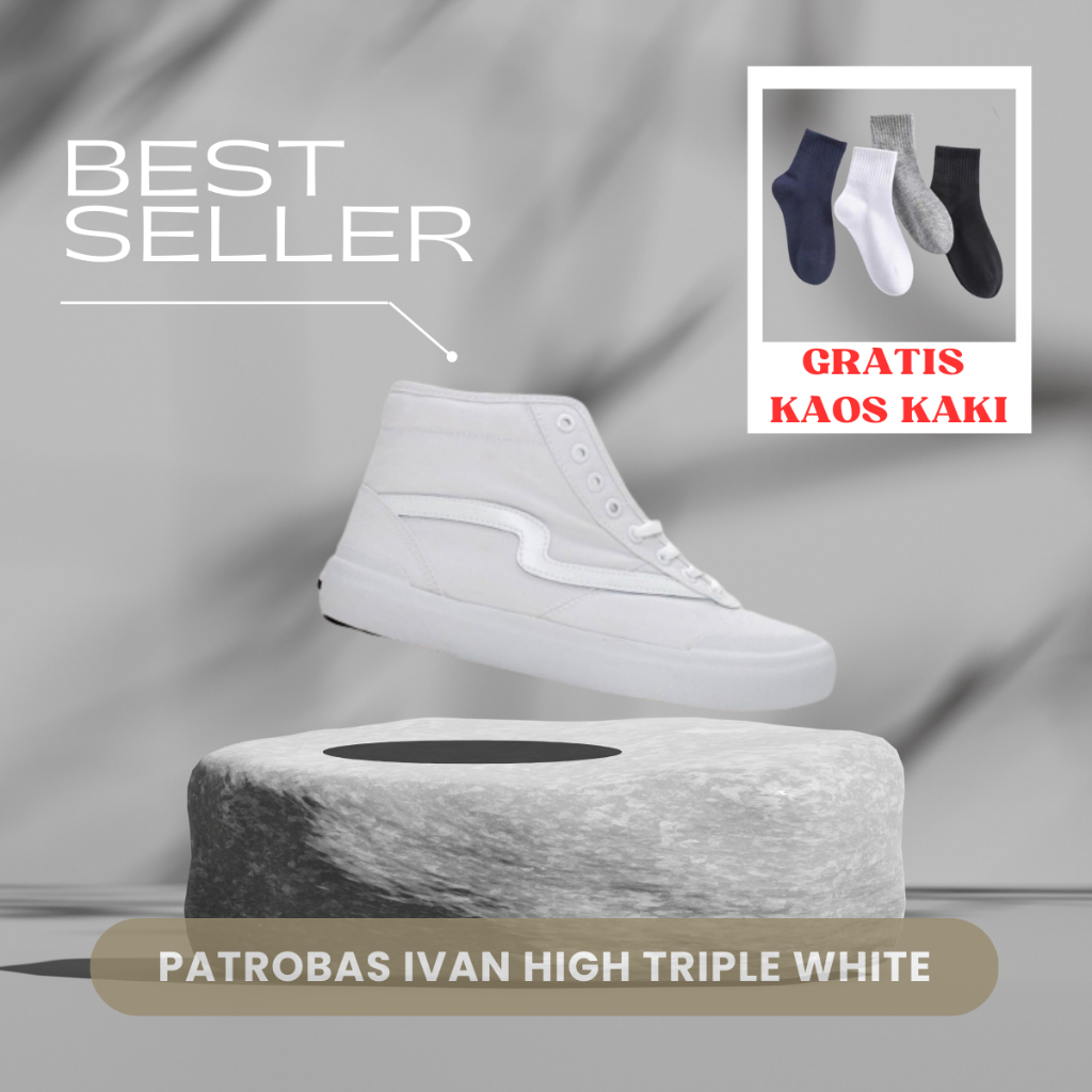 Jual Patrobas NEW Ivan High Triple White Original | Shopee Indonesia