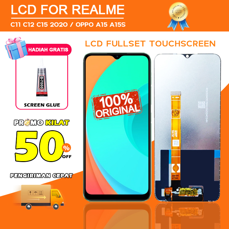 Jual LCD Realme C11 C12 C15 2020 /OPPO A15 A15S Fullset Touchscreen HP Touch Screen Layar Sentuh ...