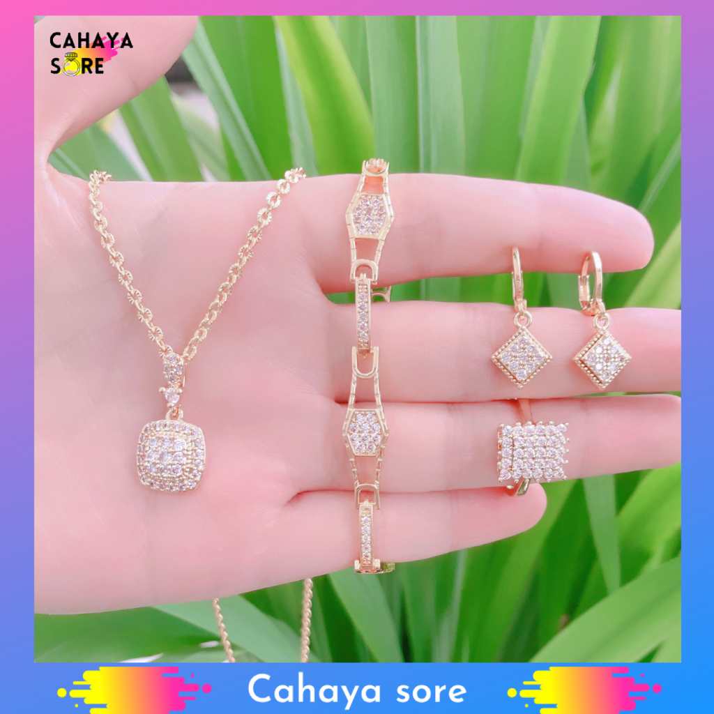 Jual Xuping Set Gold Perhiasan Set Dewasa Model Permata Full XD12 ...