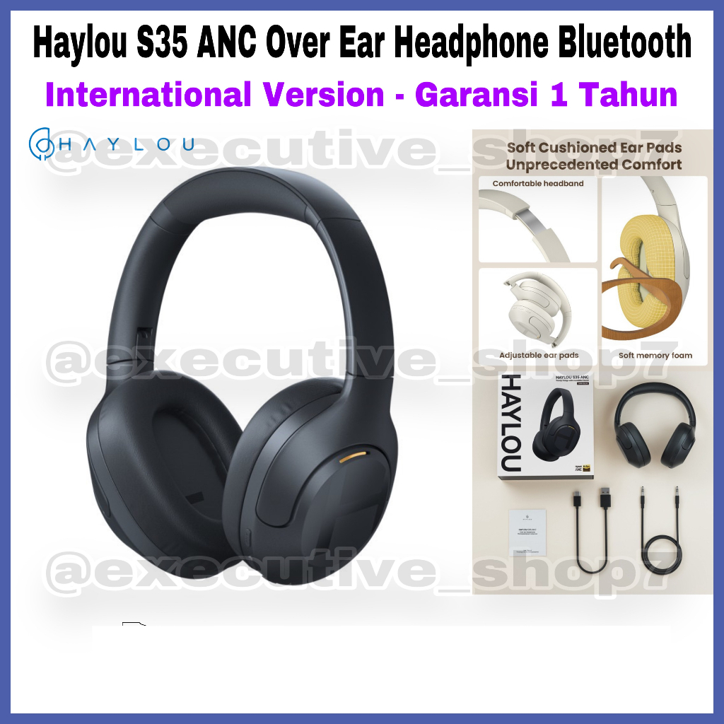 Jual Haylou S35 ANC Over Ear Headphone Bluetooth International Version ...