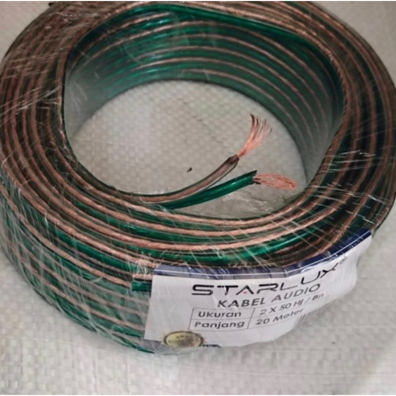 Jual KABEL TRANSPARAN 2x50 SERABUT ECER PER METER KABEL AUDIO KABEL LISTRIK | Shopee Indonesia