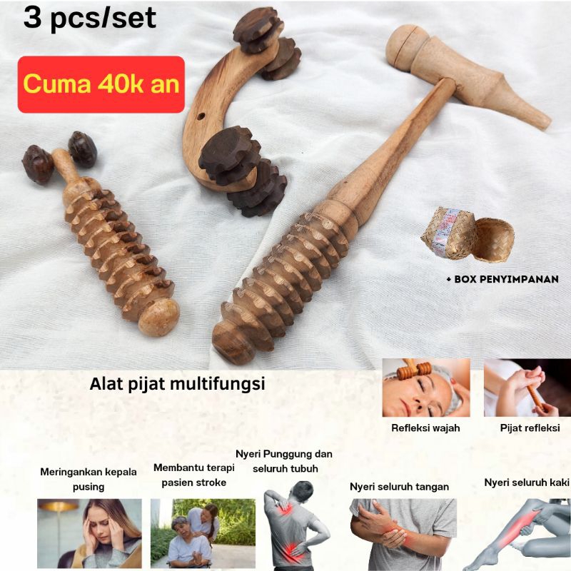 Jual Paket Alat Pijat Tradisional Keluarga/Alat Terapi Saraf/Alat Pijat ...