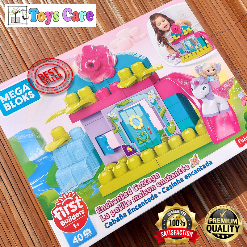 Jual MEGA BLOKS FLOWER FAIRIES ENCHANTED COTTAGE PLAY SET - FIRST ...