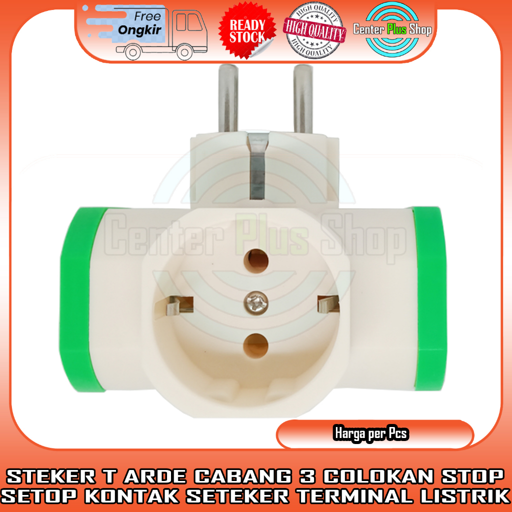 Jual Steker T Arde Bg 6813 Persegi Cabang 3 Seteker Colokan Lobang Tee ...